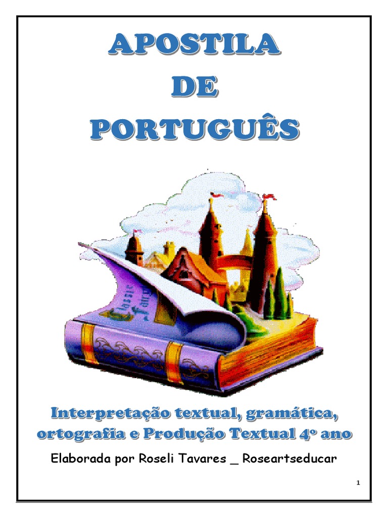 Apostilas 4º Ano Português | PDF | Artes Linguísticas e Disciplina