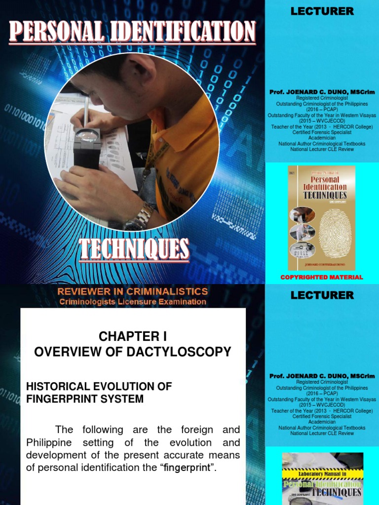 Personal Identification Techniques - New-Compressed | PDF | Fingerprint ...