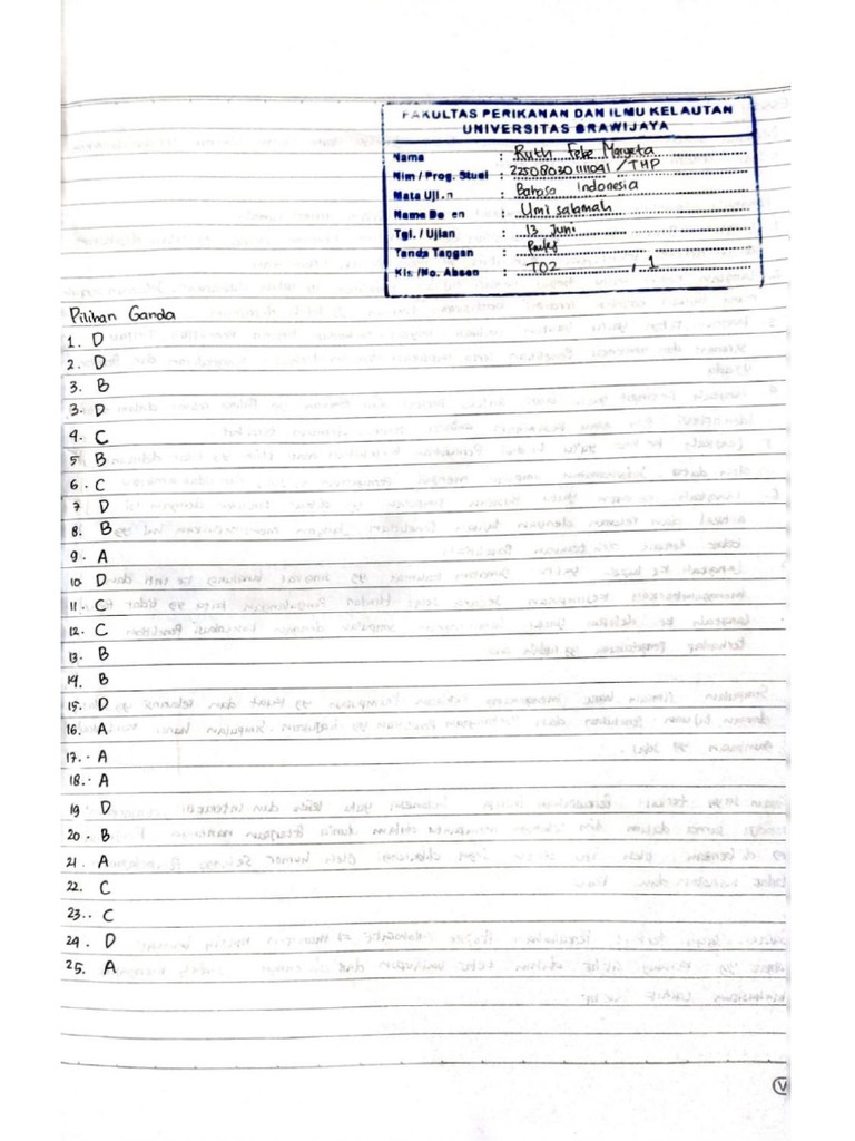 Ruth Febe Maryeta - 225080301111041 - UAS BINDO | PDF