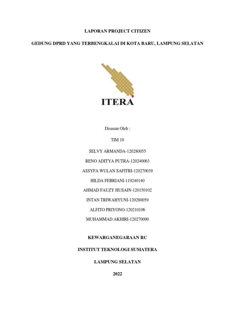 Laporan Project Citizen Tim 10 | PDF
