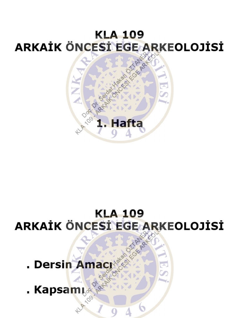 KLA 109 - 1.hafta | PDF