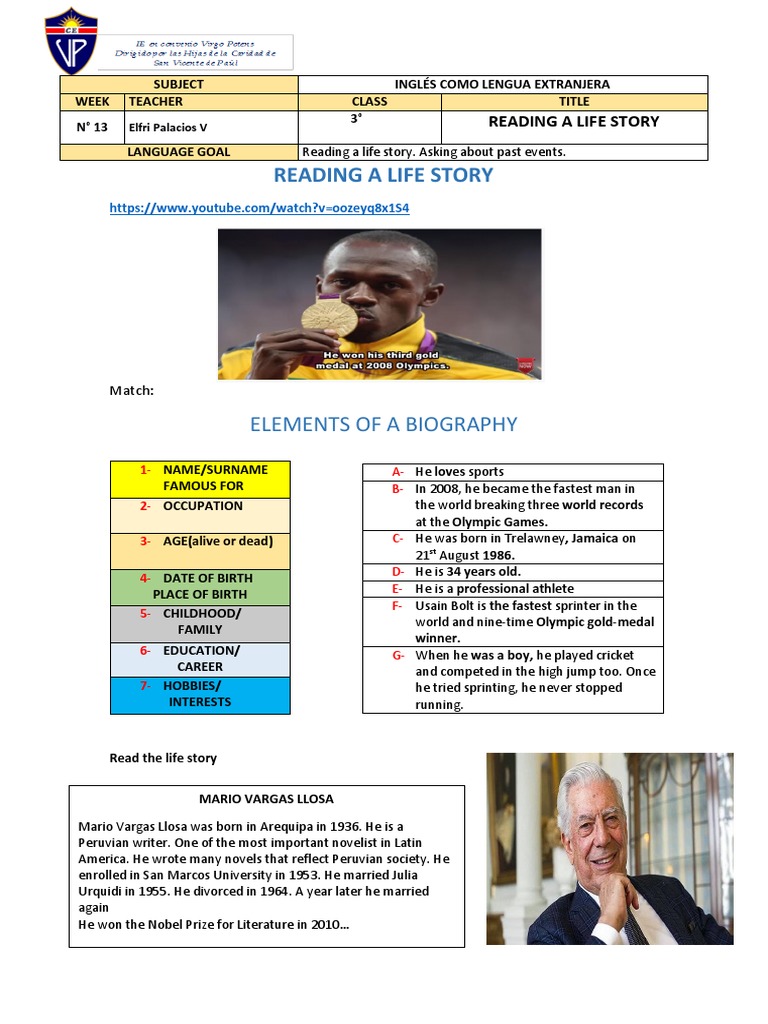 Week 13 Reading A Life Story | PDF | Peru Week 13 Reading A Life Story | PDF | Peru
