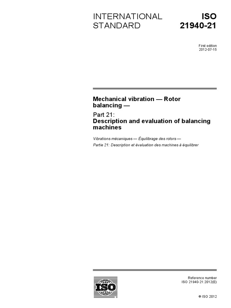 ISO 21940-21-2012 | PDF