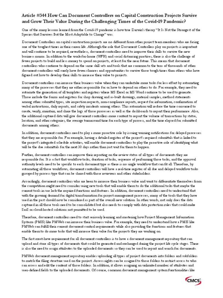 344 Document Controllers | PDF | Project Management | Automation