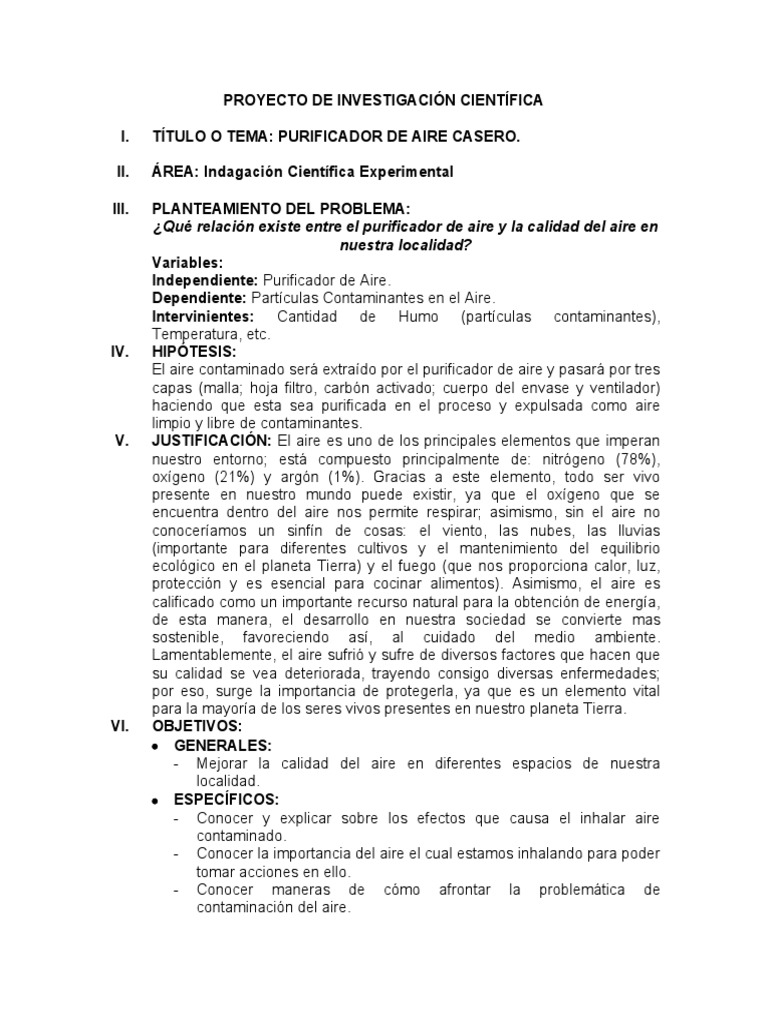 PROYECTO EURECA 2023 .3 D Guasa | PDF | La contaminación del aire | Contaminación