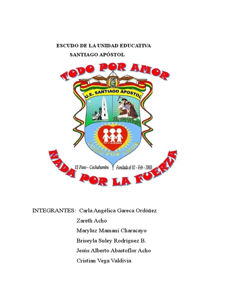 Escudo de La Unidad Educativa Santiago Apóstol | PDF