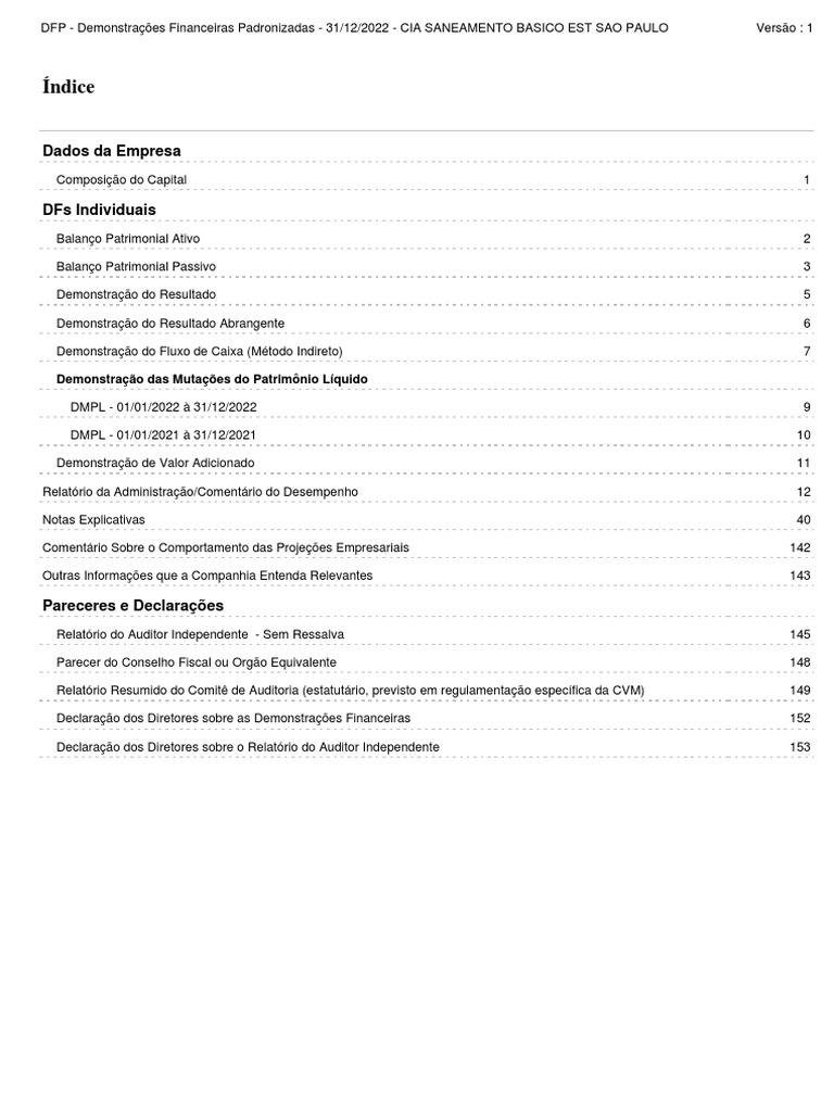 DFP 2022 | PDF | Capital próprio (finanças) | Balancete
