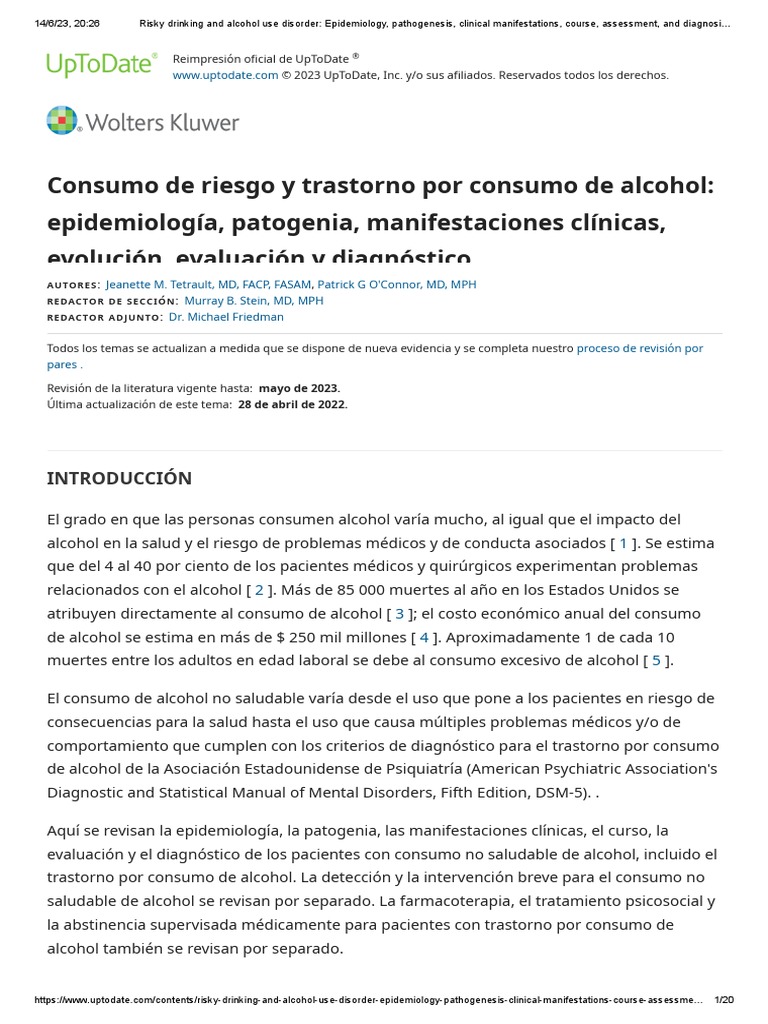 Risky Drinking and Alcohol Use Disorder - Epidemiology, Pathogenesis ...