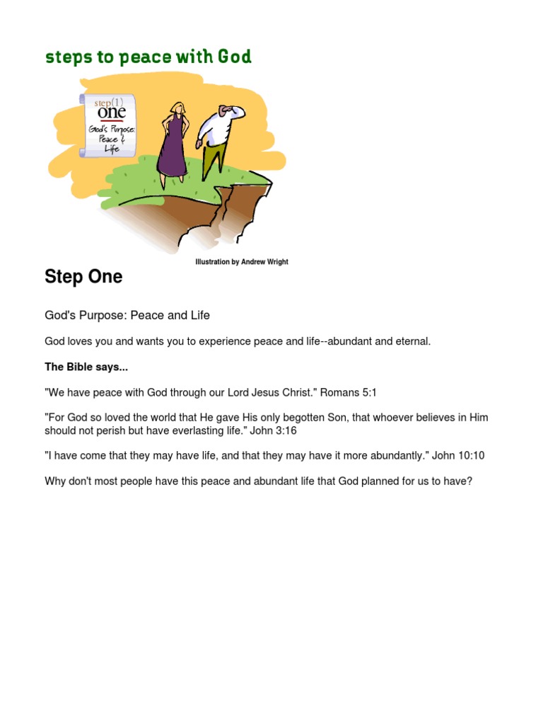 Steps To Peace With God | PDF | Jesus | Eternal Life (Christianity)
