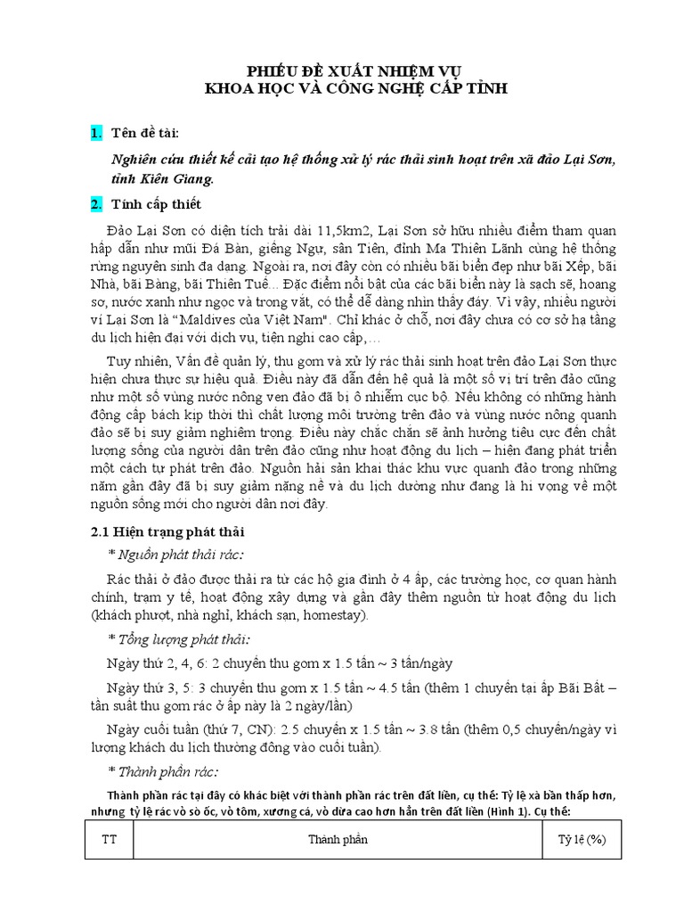 Đề Xuất Đề Tài Cấp Tỉnh 2023 - vr1 | PDF