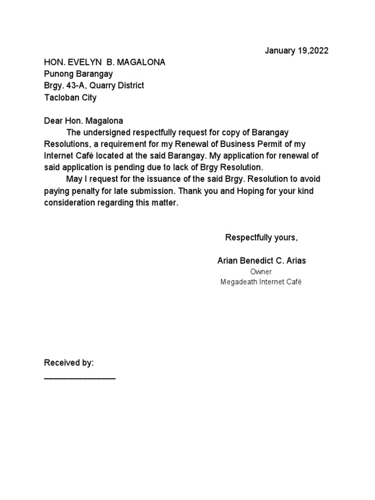 Brgy Resolution | PDF