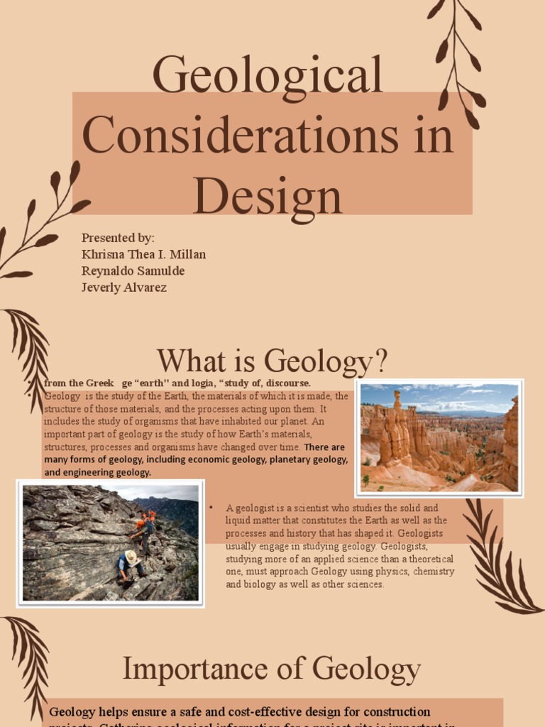 Geological Consideration in Design | PDF | Soil | Geology