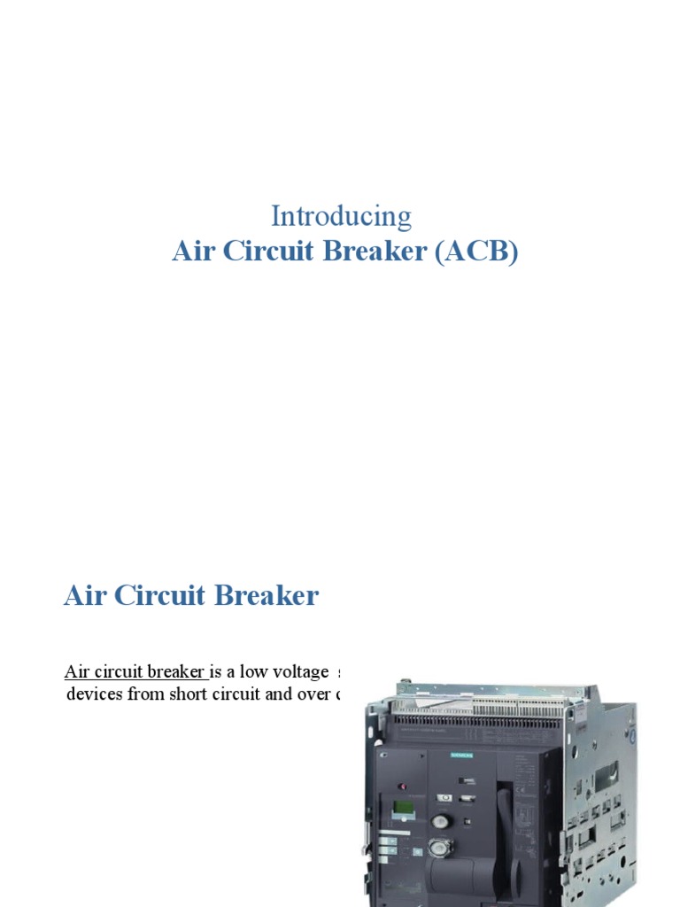 ACB Circuit Breaker | PDF