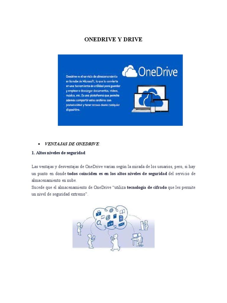 Onedrive y Drive | PDF | Microsoft Office | Computación en la nube