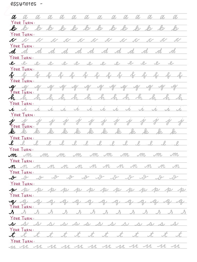 Cursive Template | PDF