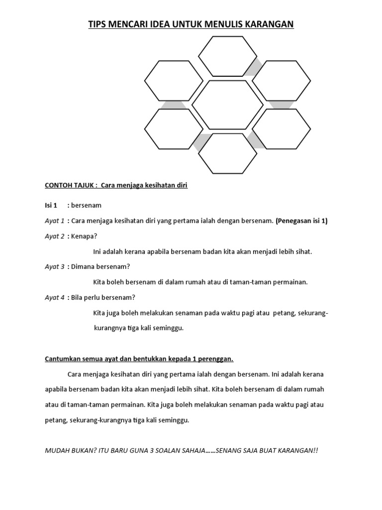 Tips Mencari Idea Untuk Menulis Karangan | PDF