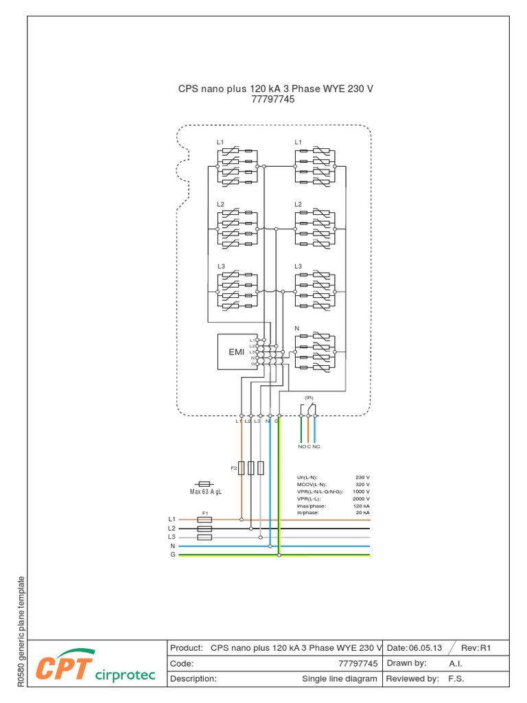 CPT Cip Proteccion Contra Sobretensiones CPS Nano Plus 3 Phase Wye 230V 120ka 77797745 | PDF