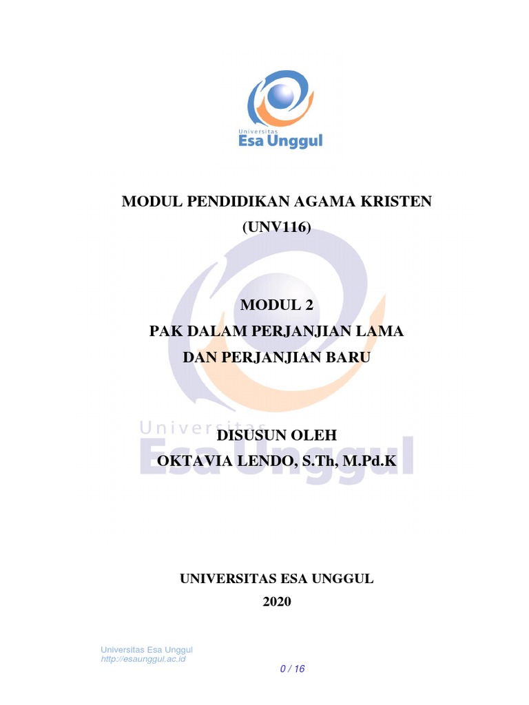 Modul 2 - PAK DALAM PERJANJIAN LAMA | PDF