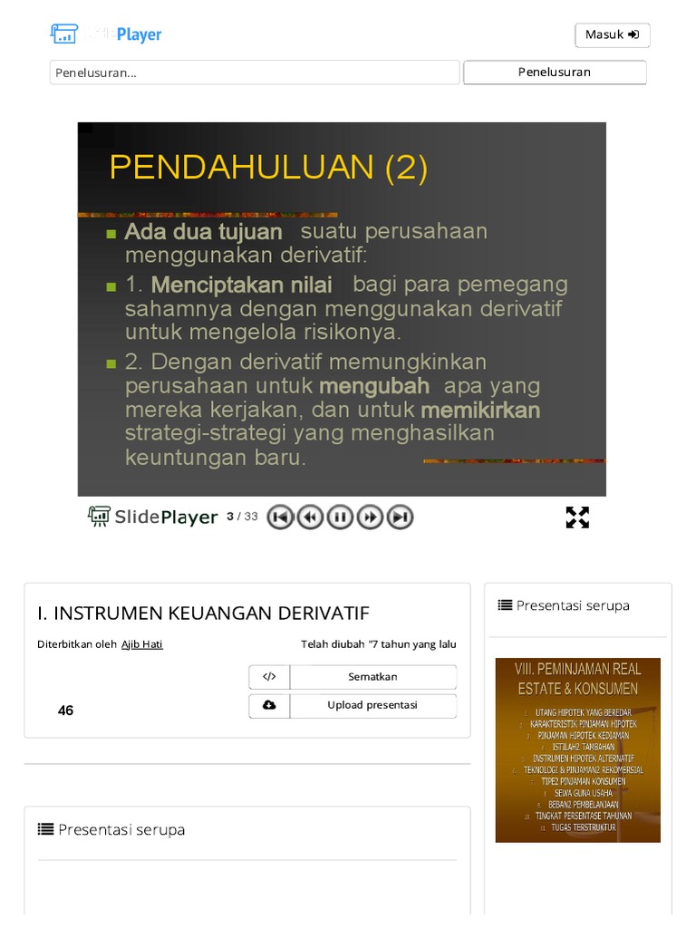 Instrumen Keuangan Derivatif dan Tujuannya | PDF | Hukum