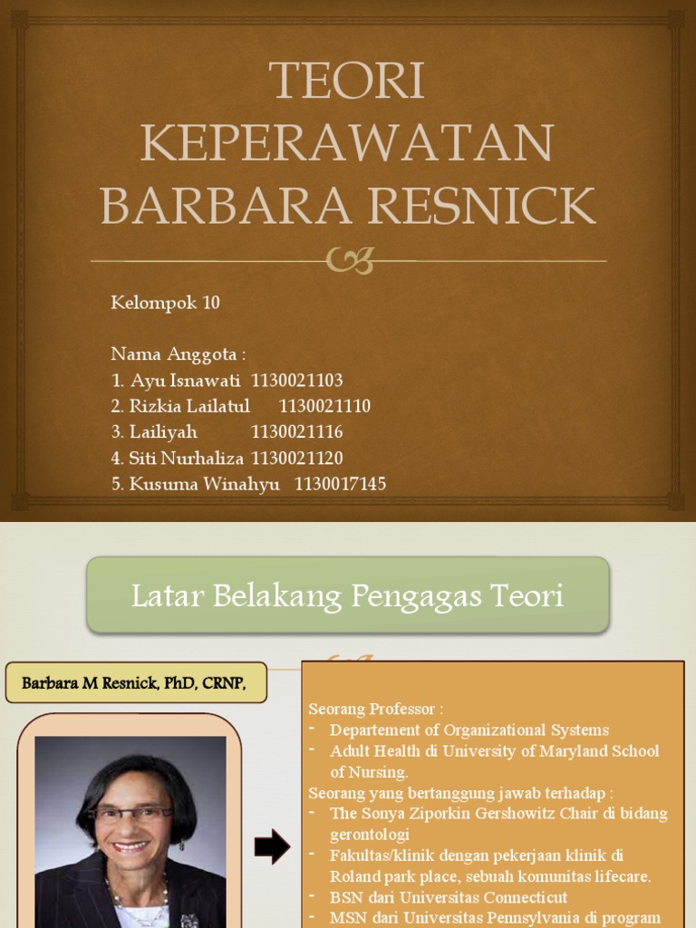 1C PPT (Kelompok 10) (Teori Barbara Resnick) | PDF