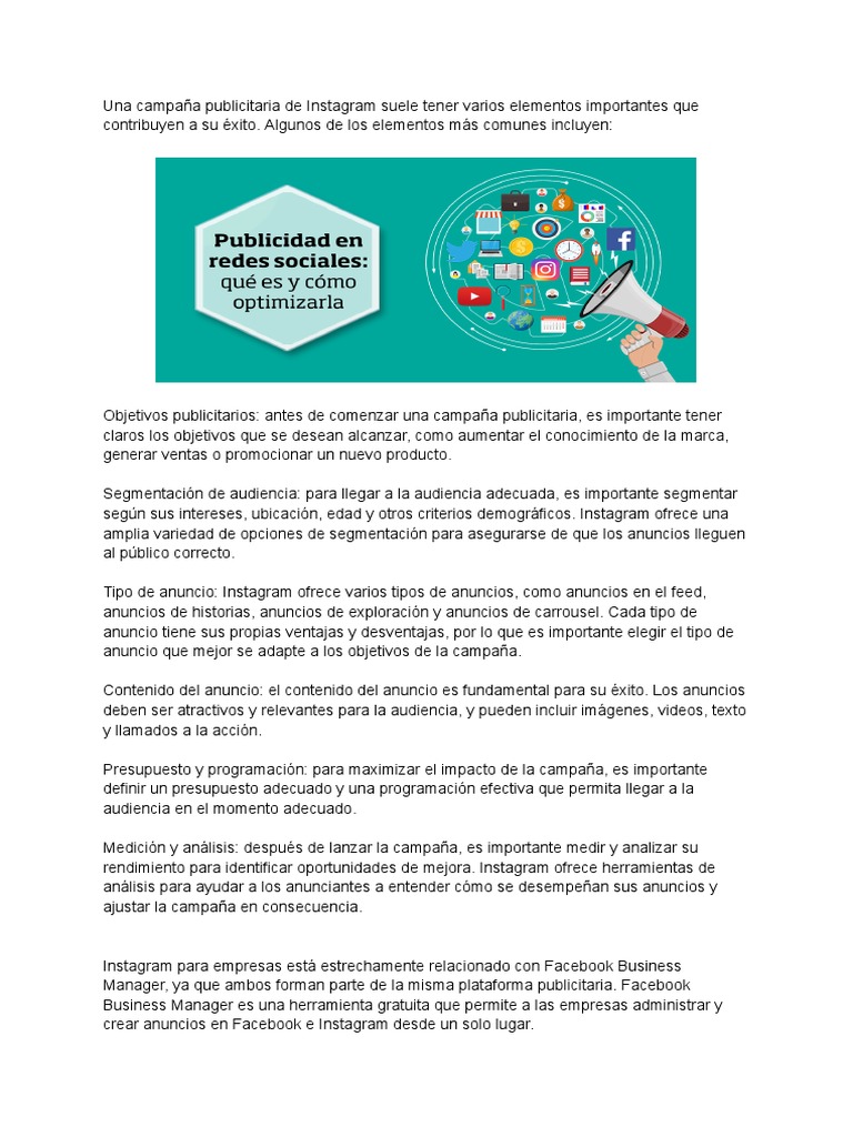 Estrategias de Anuncios en Instagram | PDF | Publicidad | Facebook
