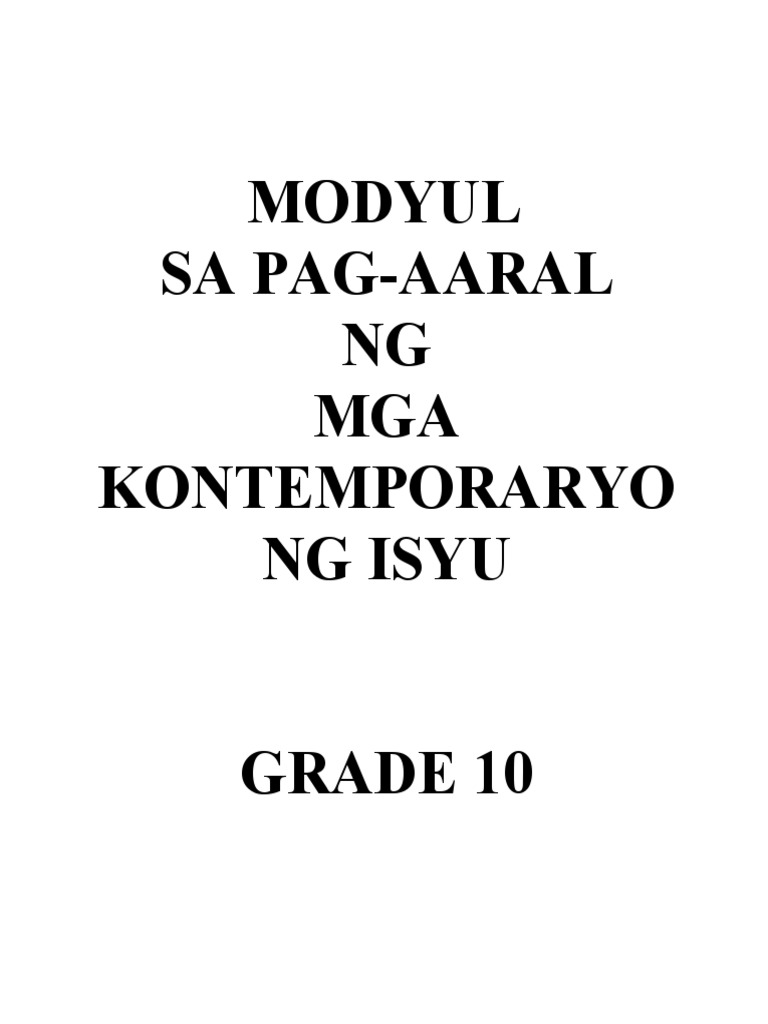 Kontemporaryong Isyu - PDF Convert | PDF Kontemporaryong Isyu - PDF Convert | PDF