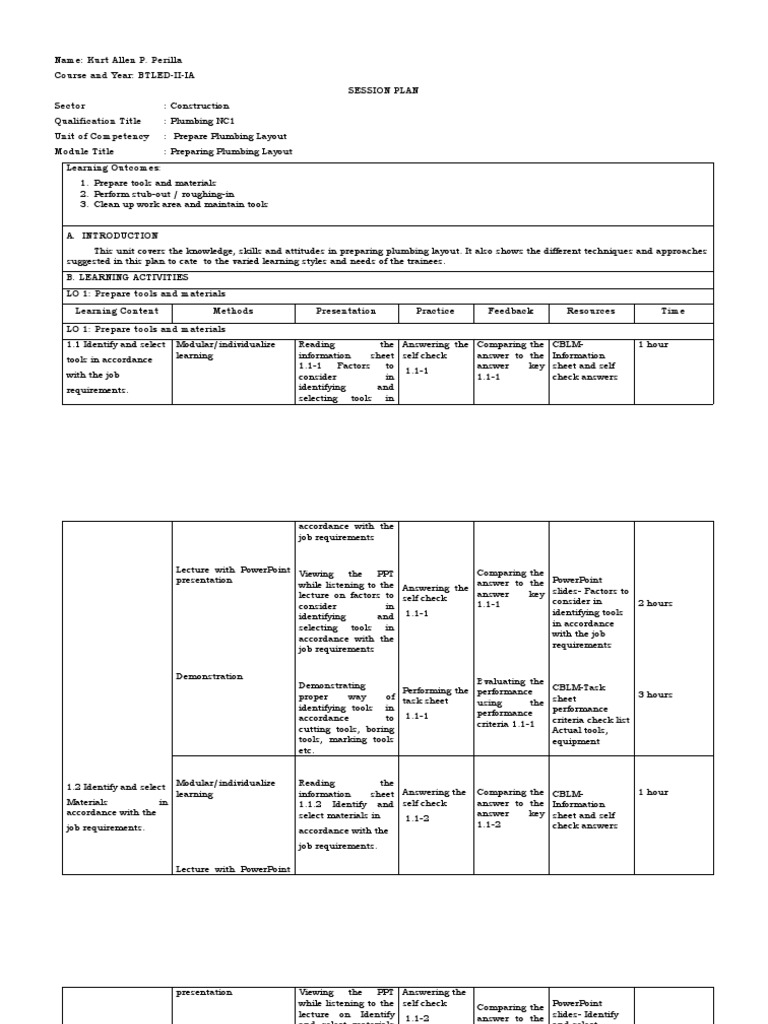 Template Session Plan | PDF | Microsoft Power Point | Lecture