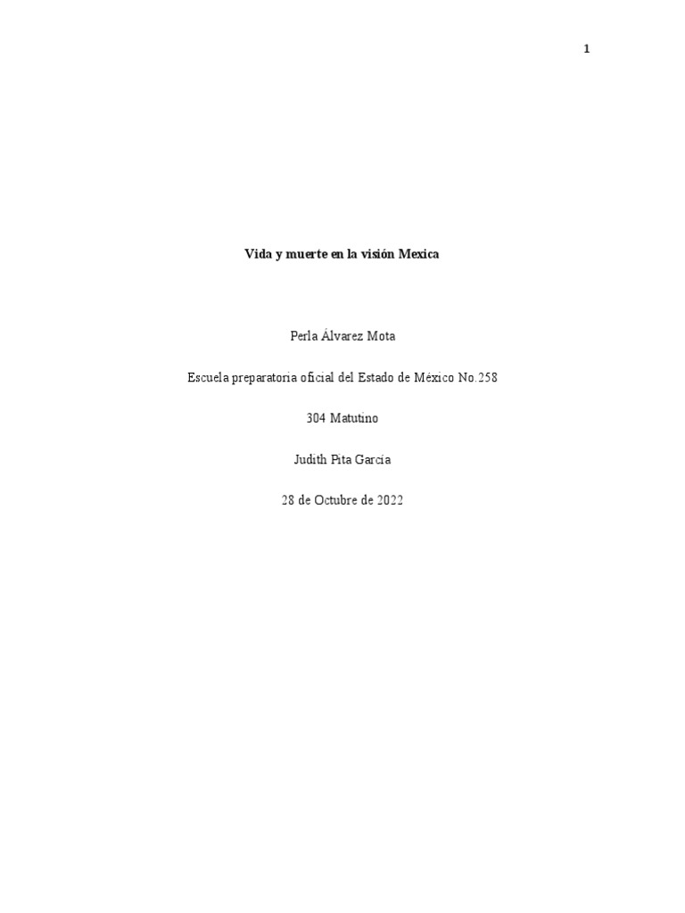 Vida y Muerte en La Visión de Los Mexicas Corregido | PDF