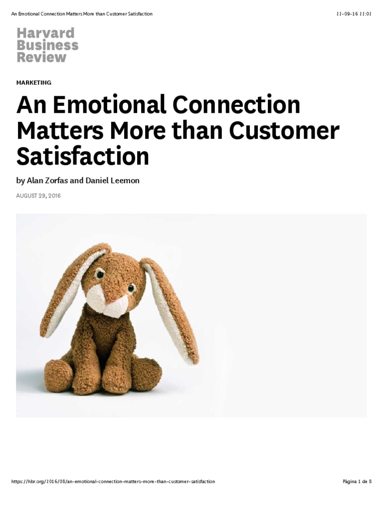 Emotional Connection Boosts Customer Value | PDF | Customer Experience ...