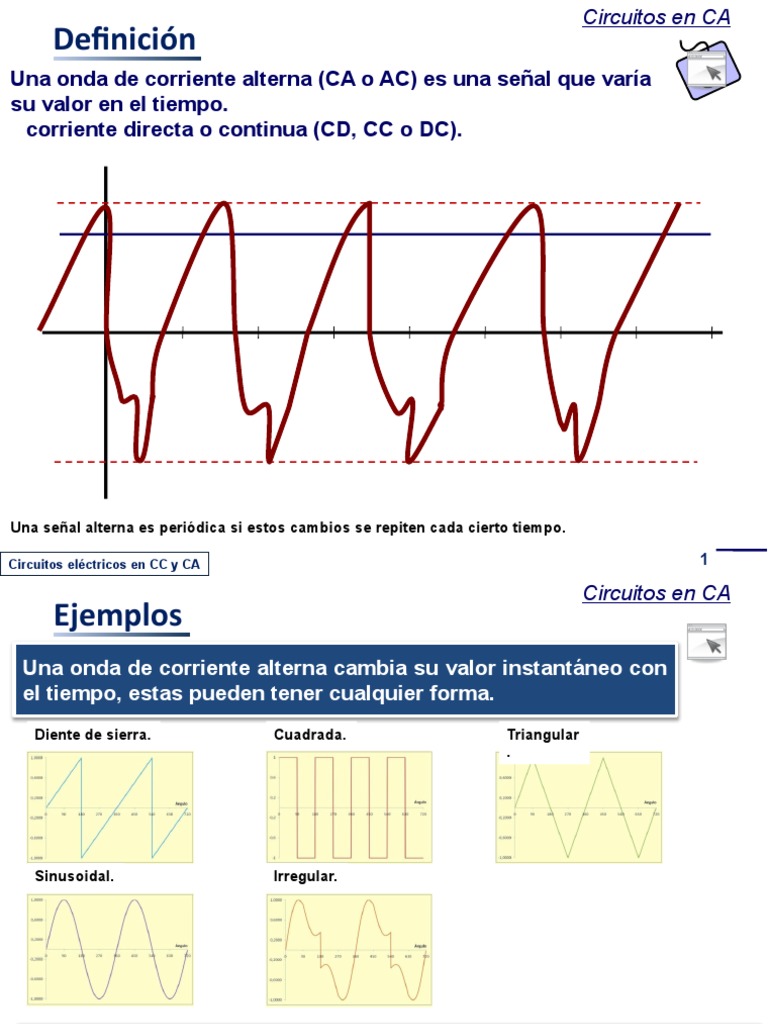 Circuitos en Corriente Alterna | PDF | Corriente alterna | Energia ...