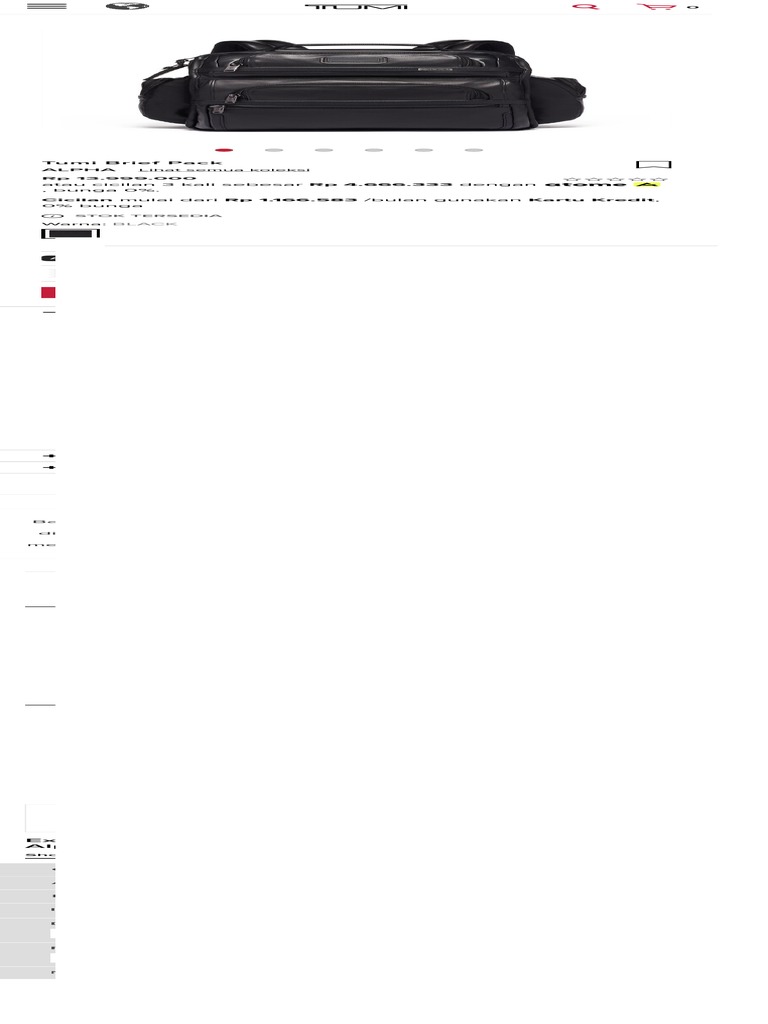 Tumi TUMI ALPHA TUMI BRIEF PACK TUMI Indonesia | PDF