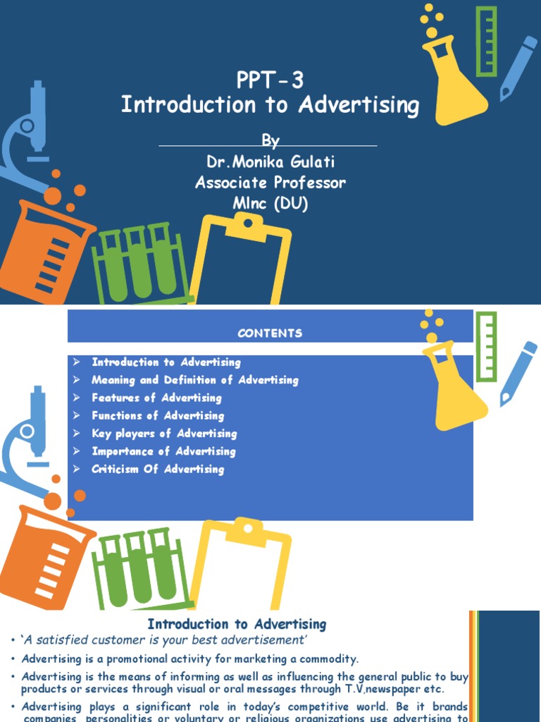 PPT-3 Intro To Advertising | PDF | Advertising | Sales