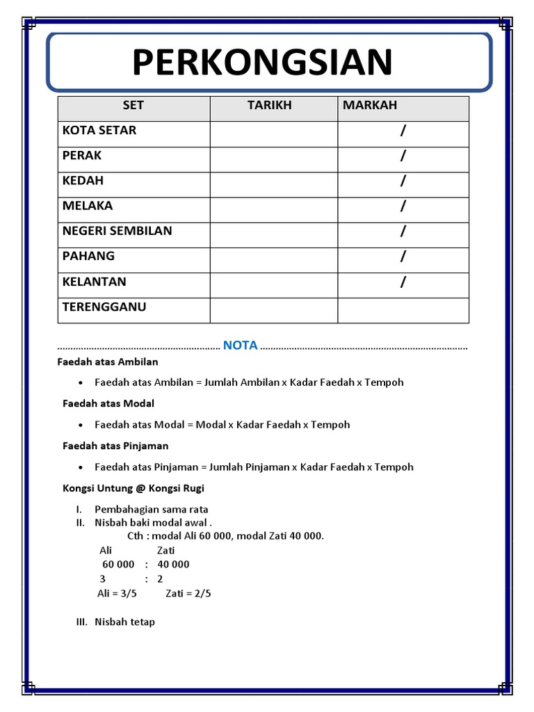 Nota Perkongsian | PDF