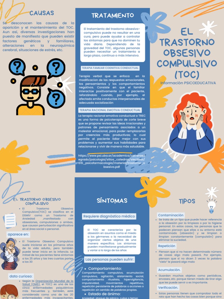 Triptico (Toc) | PDF | Desorden obsesivo compulsivo | Trastorno mental