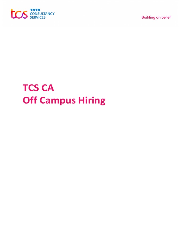 TCS Off-Campus Corporate Finance Roles | PDF | Internal Control ...