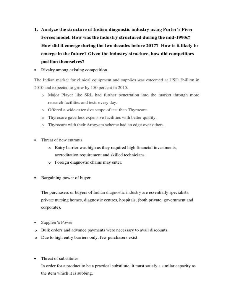 Porter's Fiver Forces Model | PDF | Strategic Management | Competitive ...
