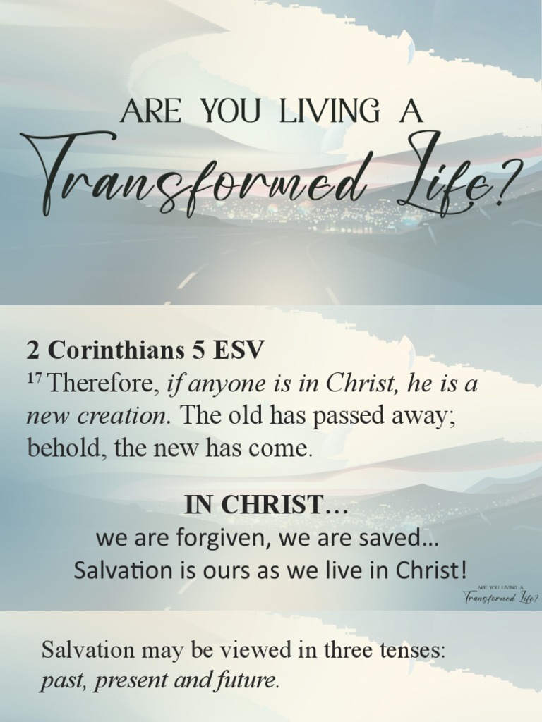 PVCH - Are You Living A Transformed Life | PDF