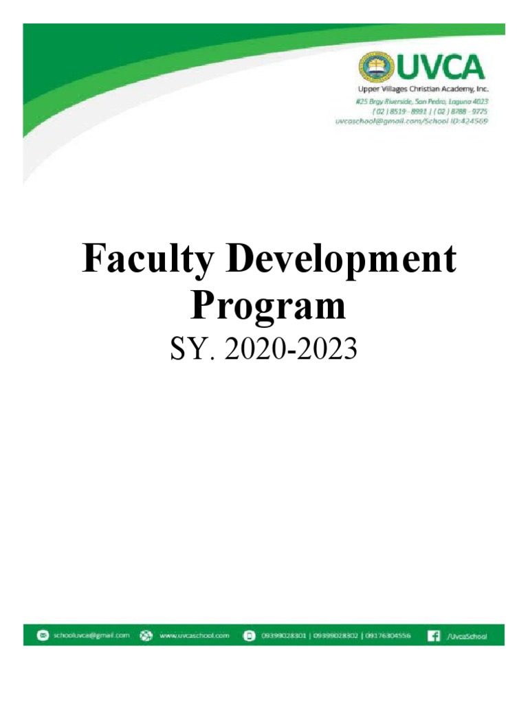 Faculty Development Program SY. 2022-2023 | PDF | Academic Degree ...