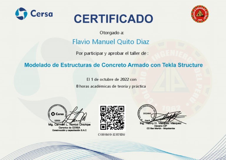 Diploma Modelado de Estructuras de Concreto Armado Con Tekla Structure | PDF