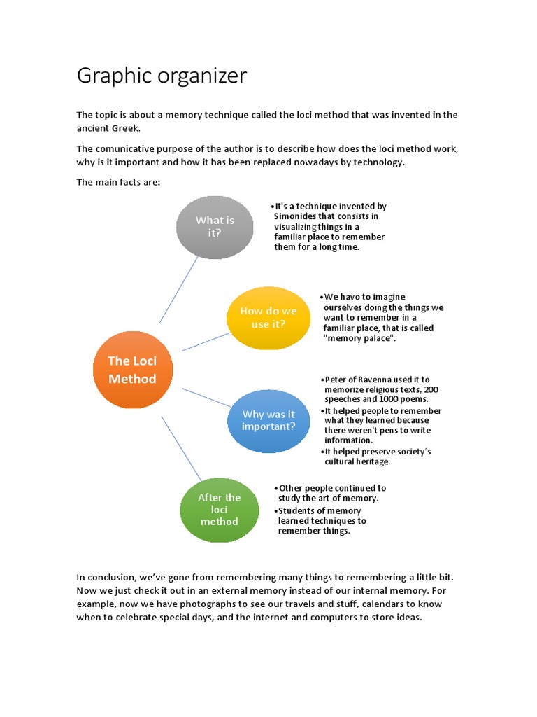 Graphic organizer Gonzalo | PDF
