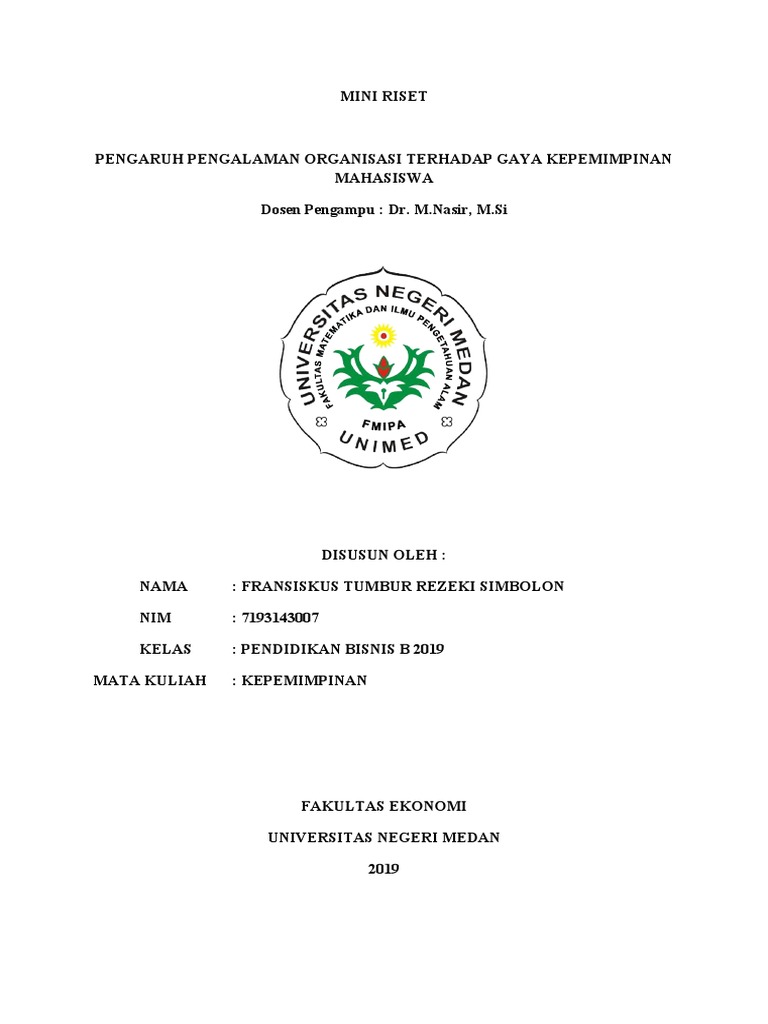 Mini Riset Fero Kepemimpinan | PDF