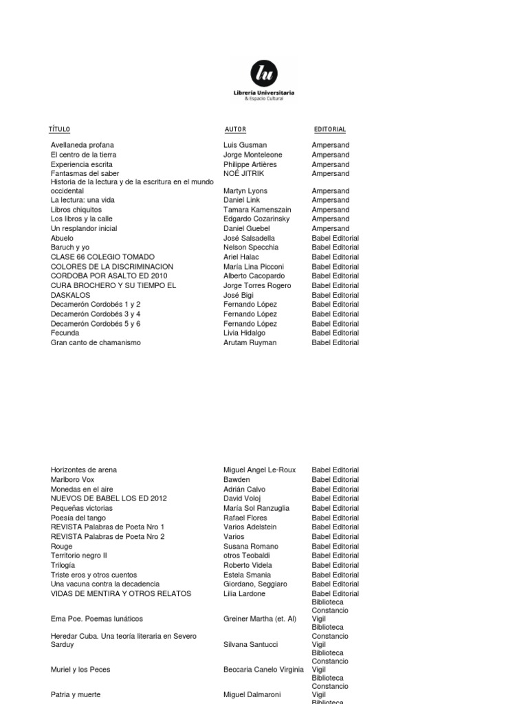 CATALOGO Libreria Universitaria | PDF