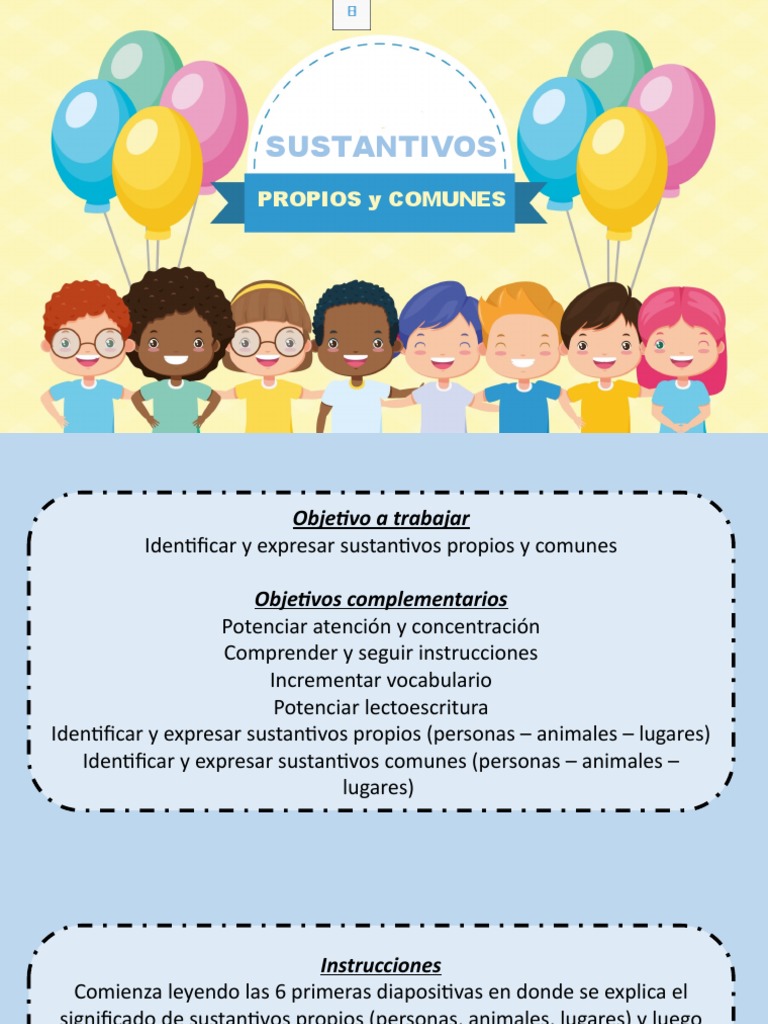 Identificación de Sustantivos Propios y Comunes | PDF | Filosofía ...