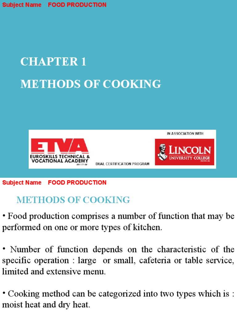 Chapter 1 Method of Cooking Introduction | PDF | Cooking | Grilling