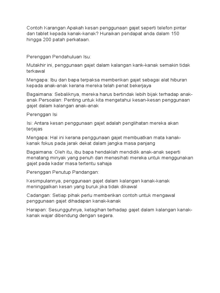 Kesan Penggunaan Gajet kepada Kanak-Kanak | PDF