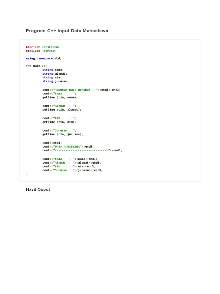 Contoh Program SKB | PDF