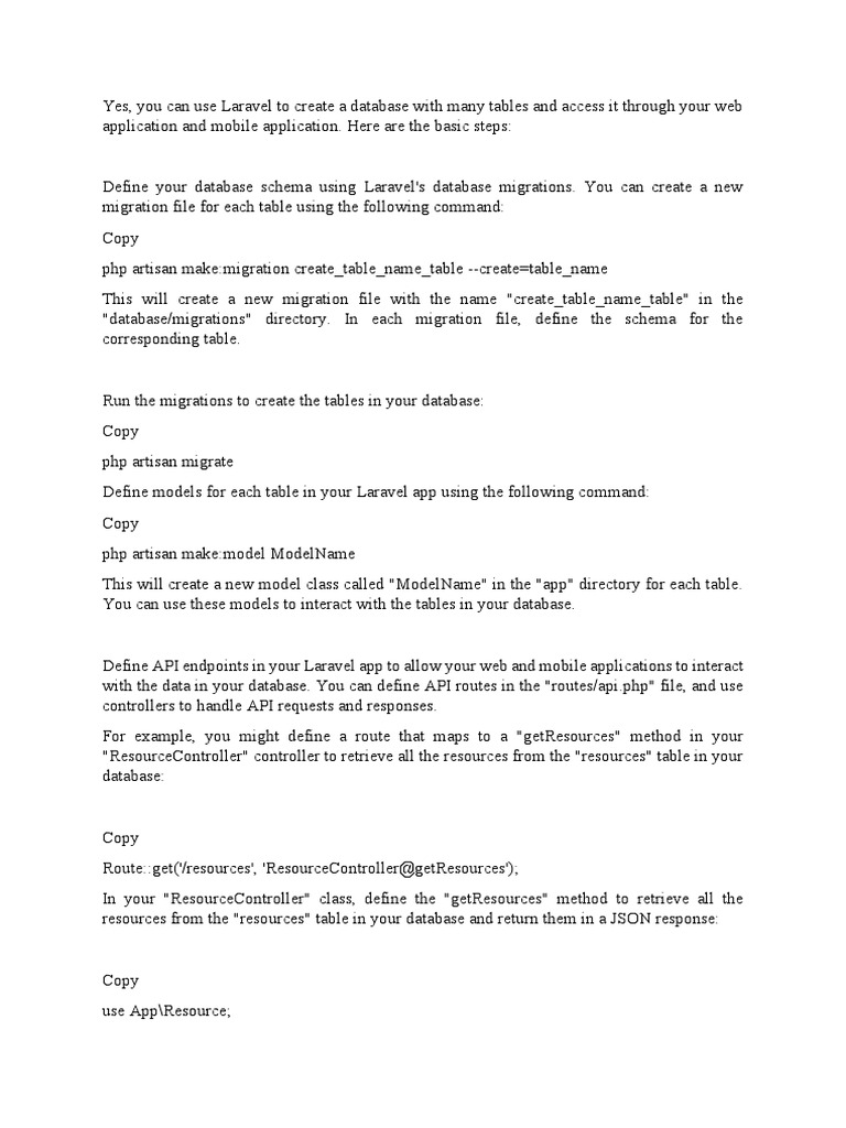 Laravel Rest Api | PDF | Hypertext Transfer Protocol | Databases