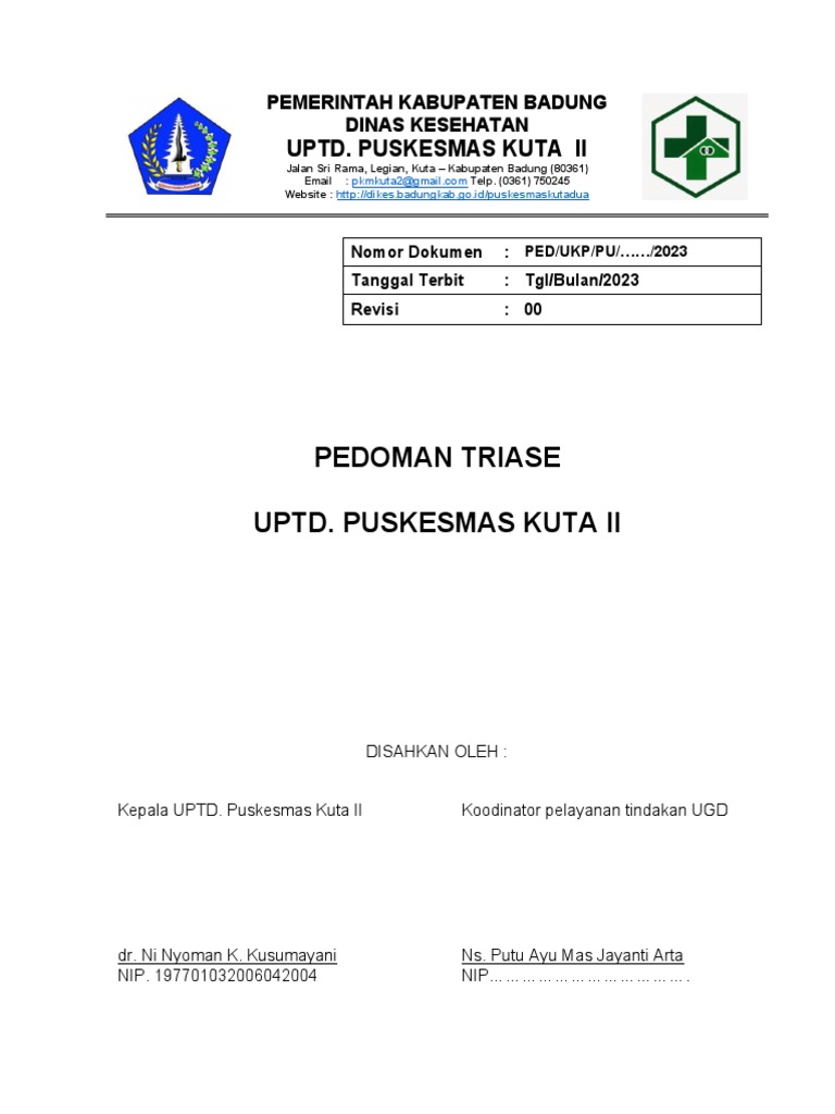 Pedoman Triase 2023 | PDF