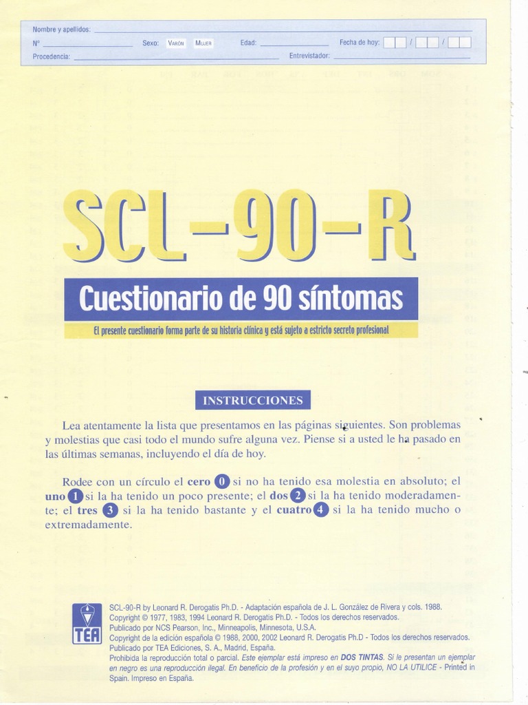 SCL 90 | PDF