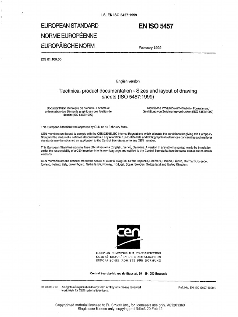 Iso 5457-1999 | PDF